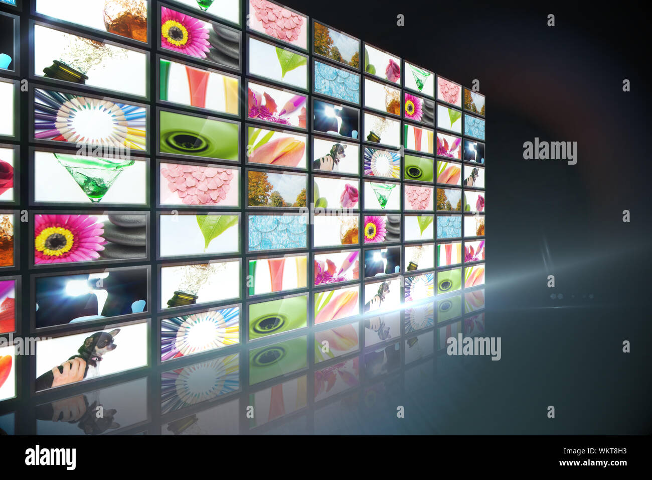 Digital composite of screen collage showing lifestyle images Stock ...