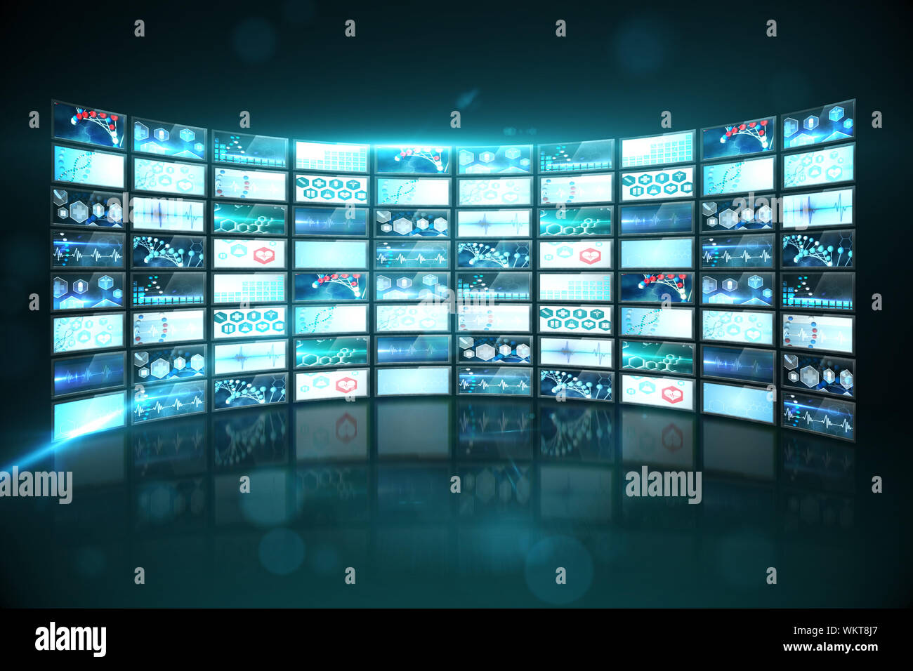 Digitally generated screen collage showing medical images Stock Photo ...