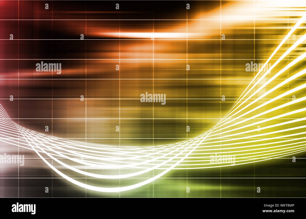 An Energy Spectrum With Data Grid Lines Stock Photo - Alamy