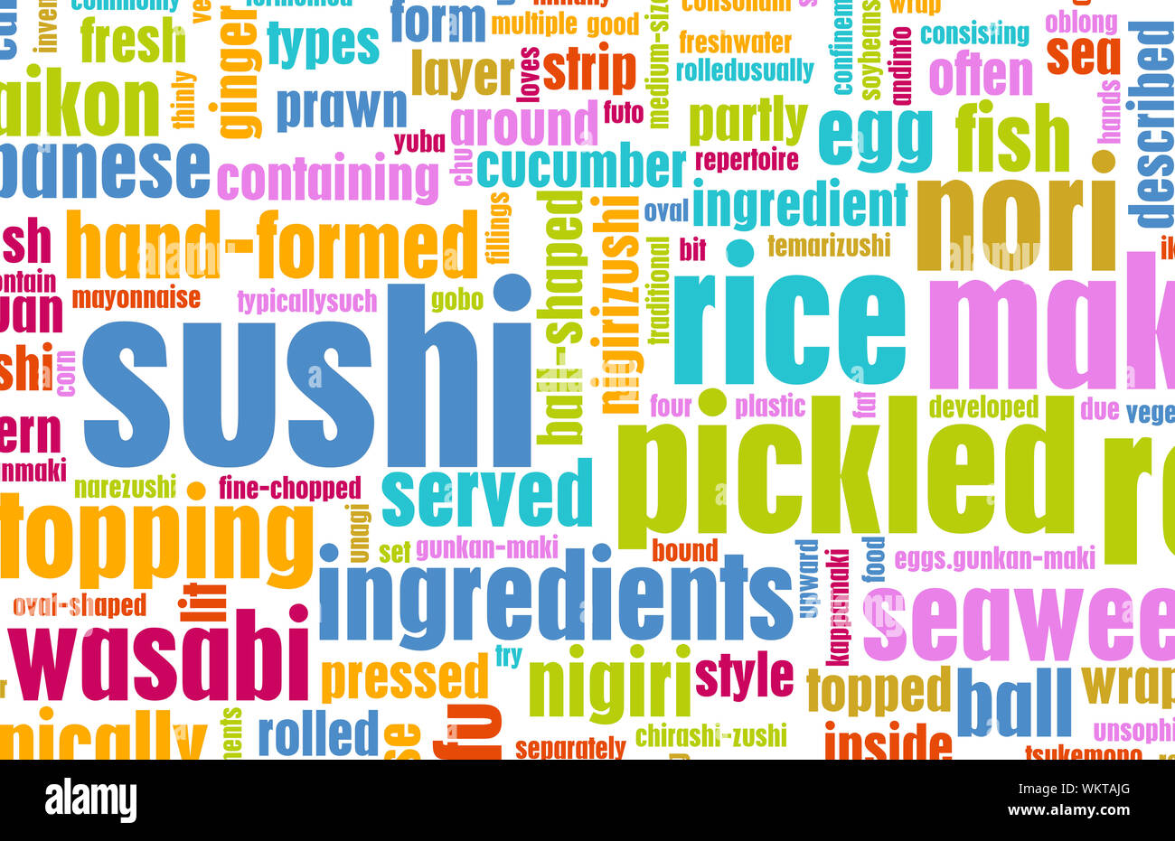 Sushi Menu Background for Japanese Food Meal Stock Photo - Alamy