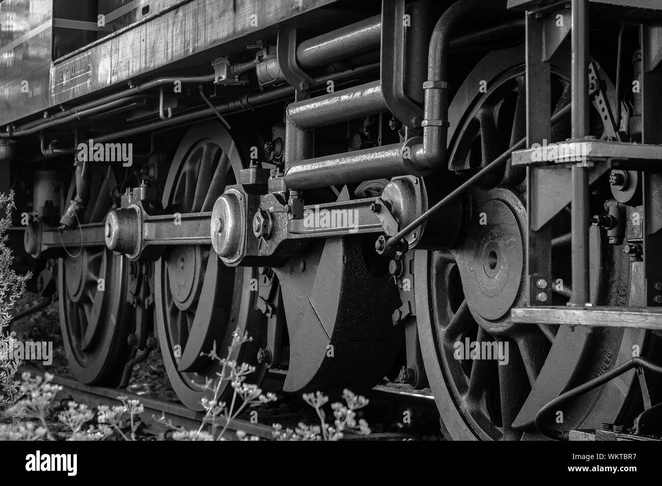 Close up steam train wheels hi-res stock photography and images - Alamy