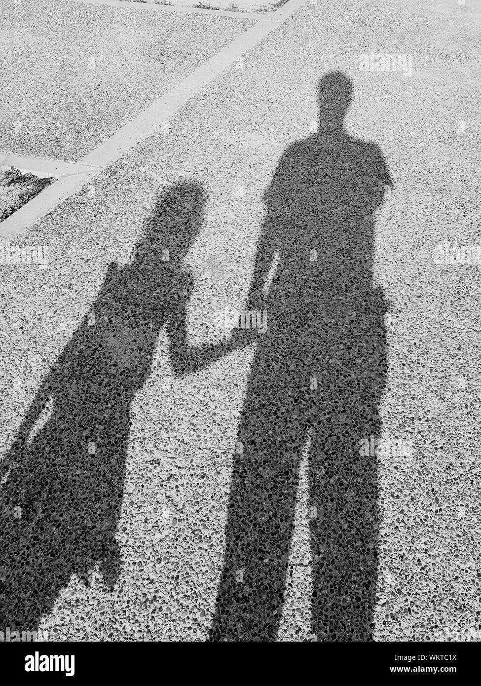 Man and daughter holding hands shadow hi-res stock photography and ...