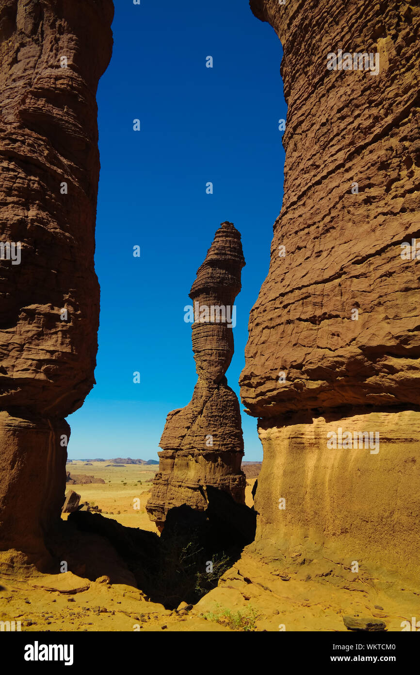 Abstract Rock formation at plateau Ennedi aka stone forest , Chad Stock ...
