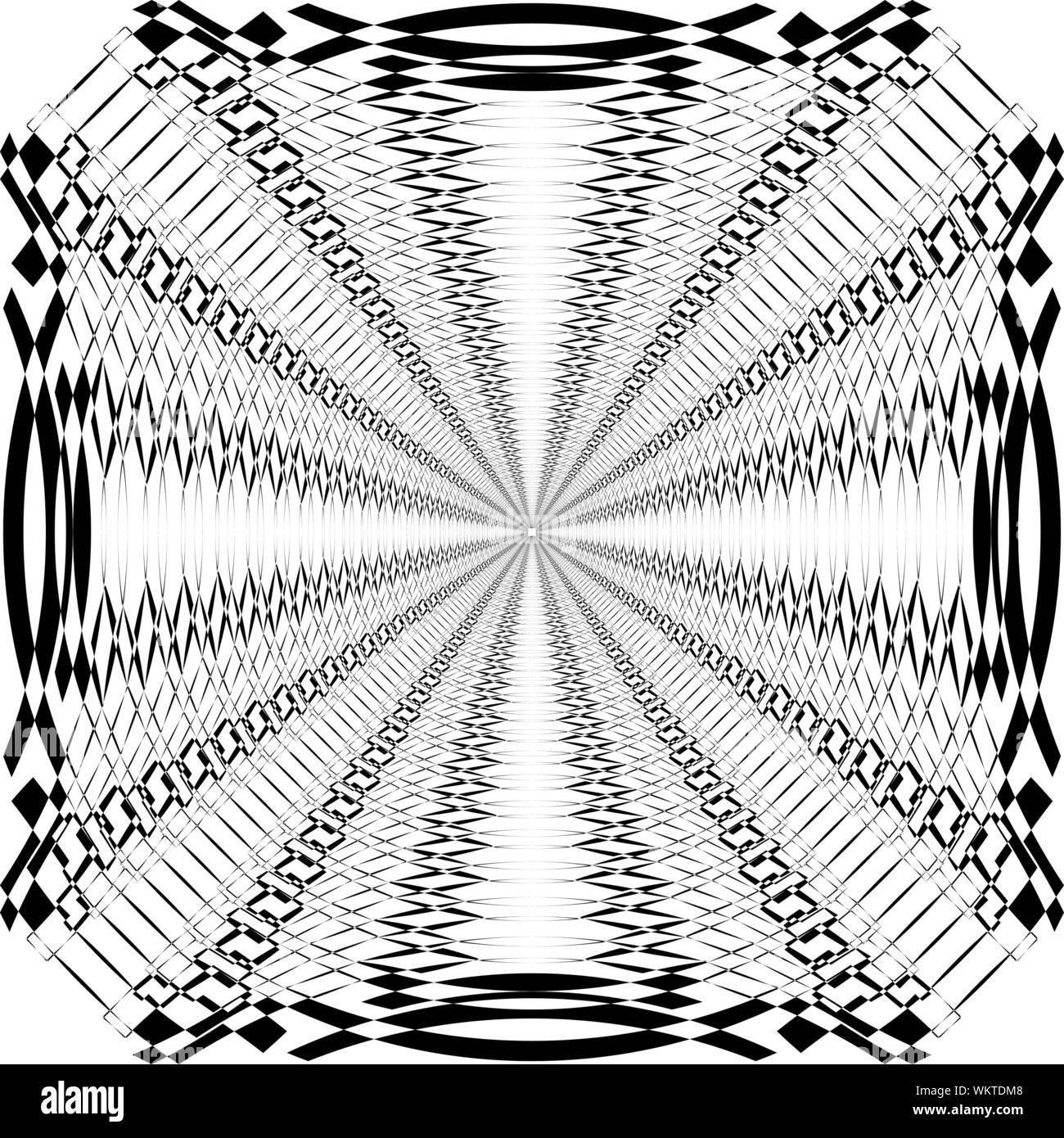 Abstract Fence Element Circular Net Space Repeating Multiple Angle ...