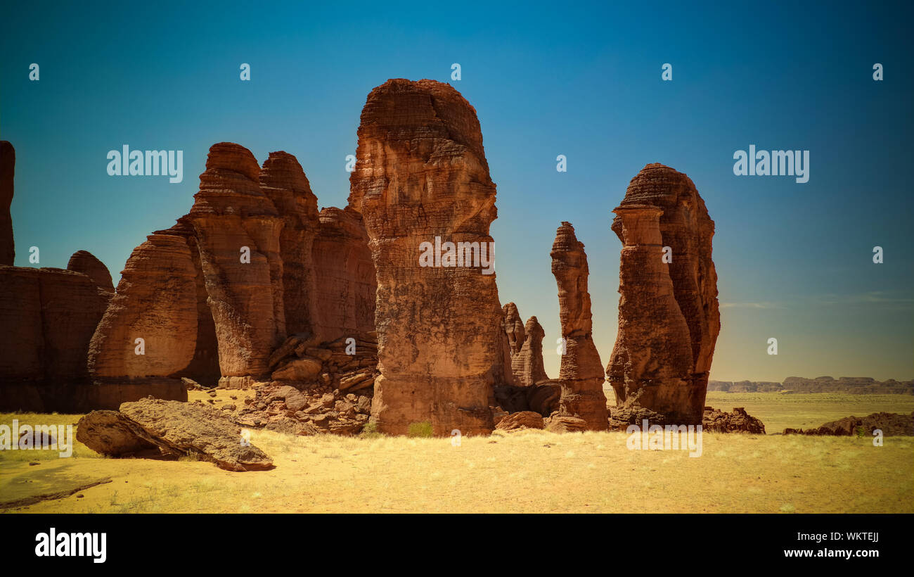Abstract Rock formation at plateau Ennedi aka stone forest , Chad Stock ...