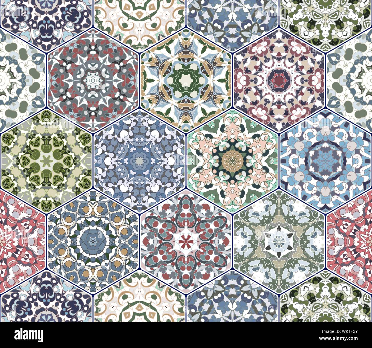 Hexagon tiles Stock Vector Images - Alamy