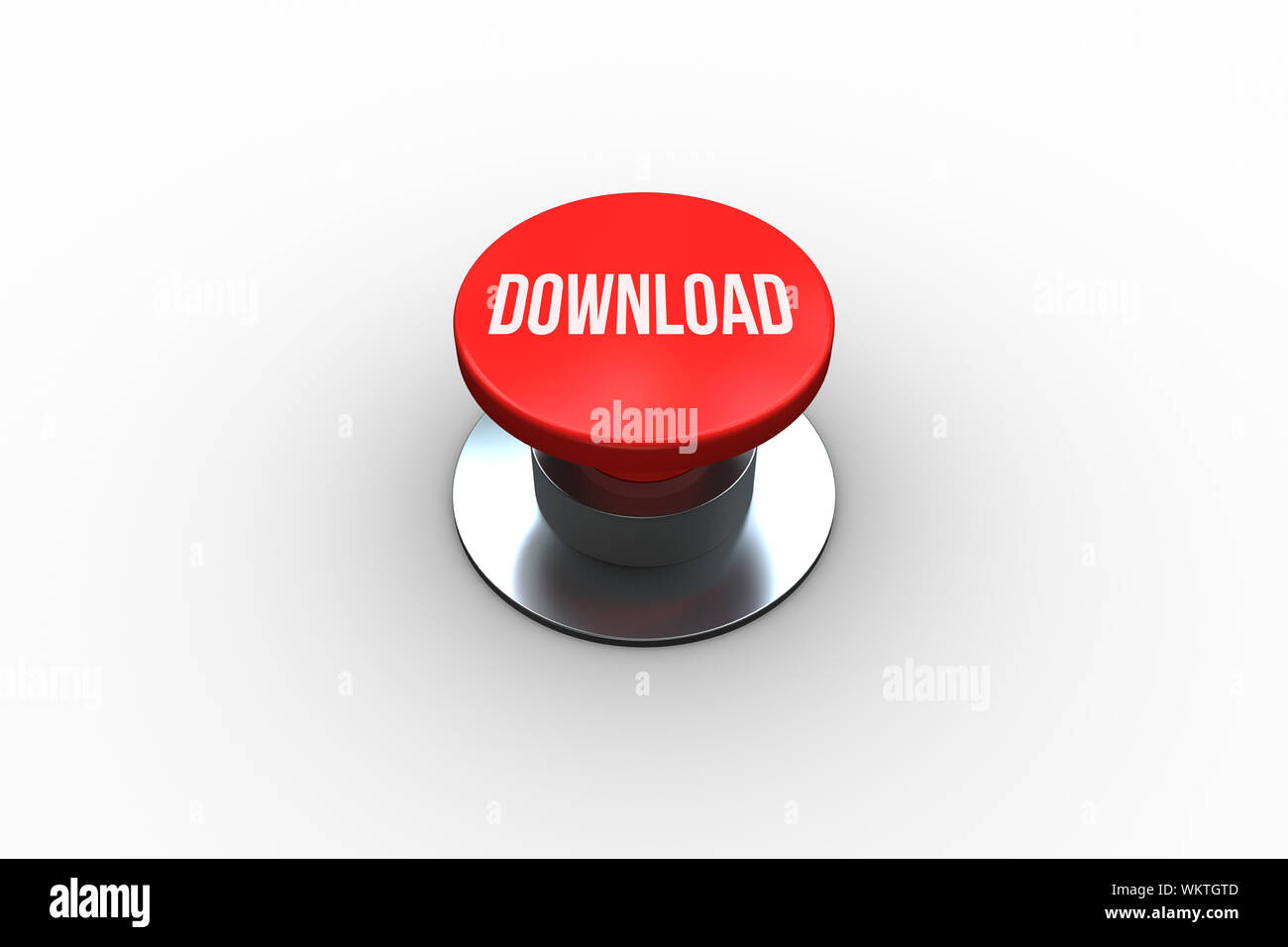 The word download on digitally generated red push button Stock Photo ...