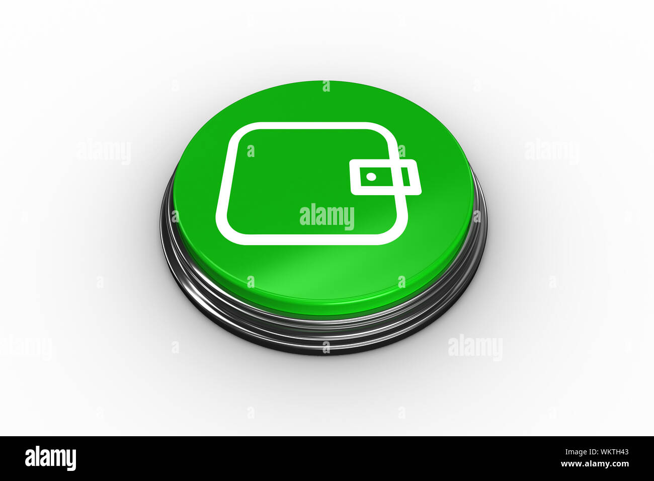 Usb storage graphic on digitally generated green push button Stock ...