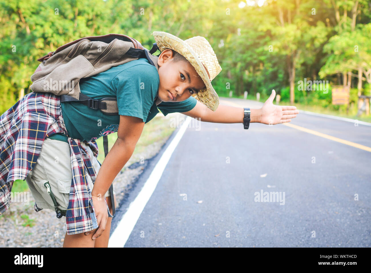 Hitchhiking Child High Resolution Stock Photography and Images - Alamy