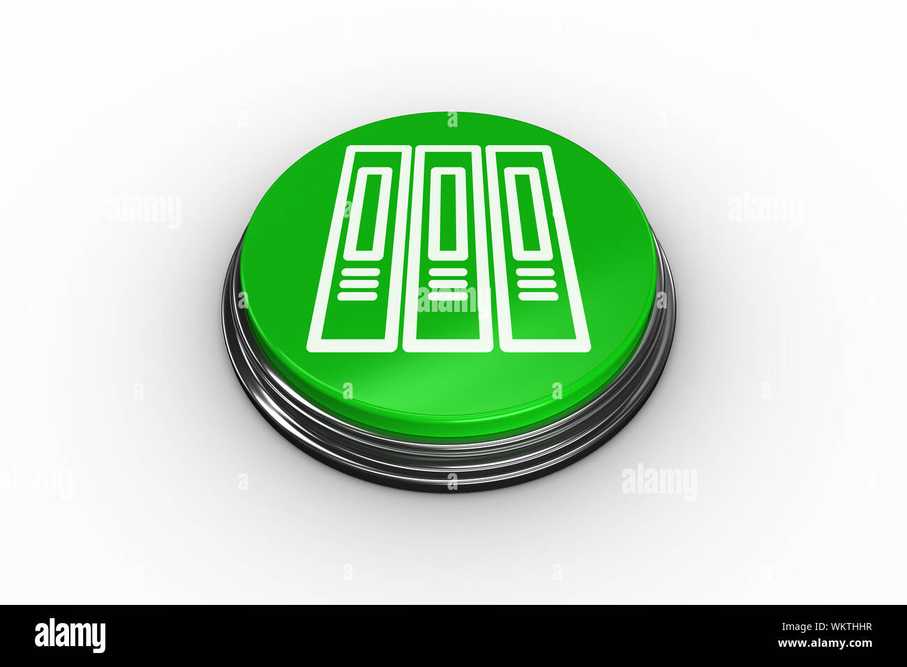 Files graphic on digitally generated green push button Stock Photo - Alamy