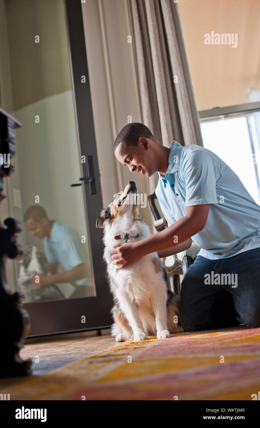 Boy loves dog hi-res stock photography and images - Alamy