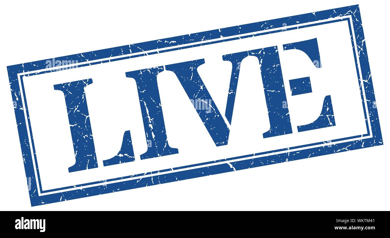 live stamp. live square grunge sign. live Stock Vector Image & Art - Alamy