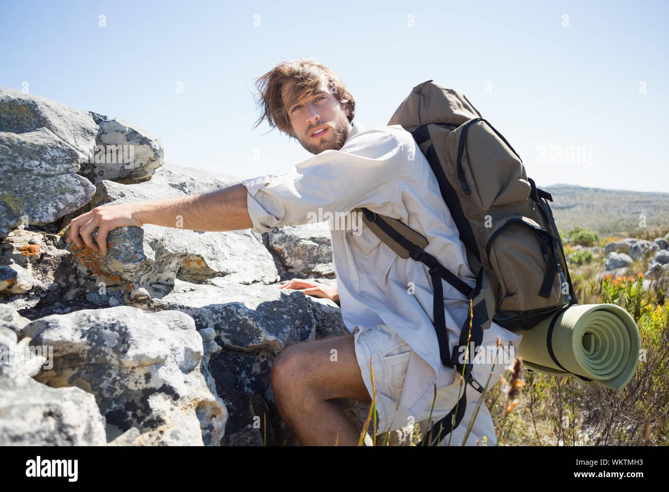 Hiker rough terrain hi-res stock photography and images - Alamy