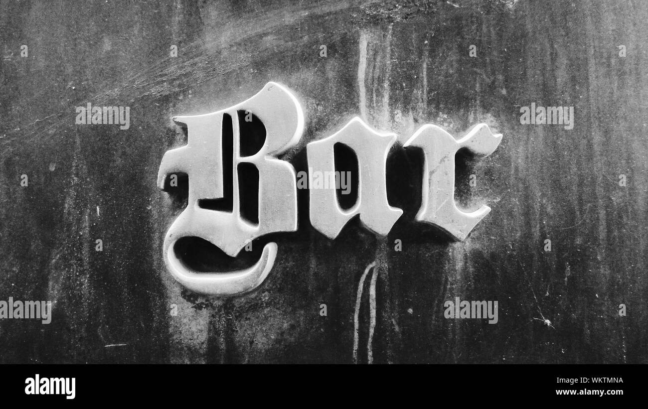 Bar text architecture hi-res stock photography and images - Alamy