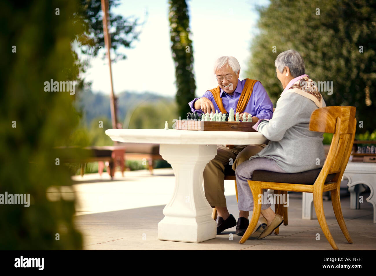 Enjoying a game of chess hi-res stock photography and images - Alamy