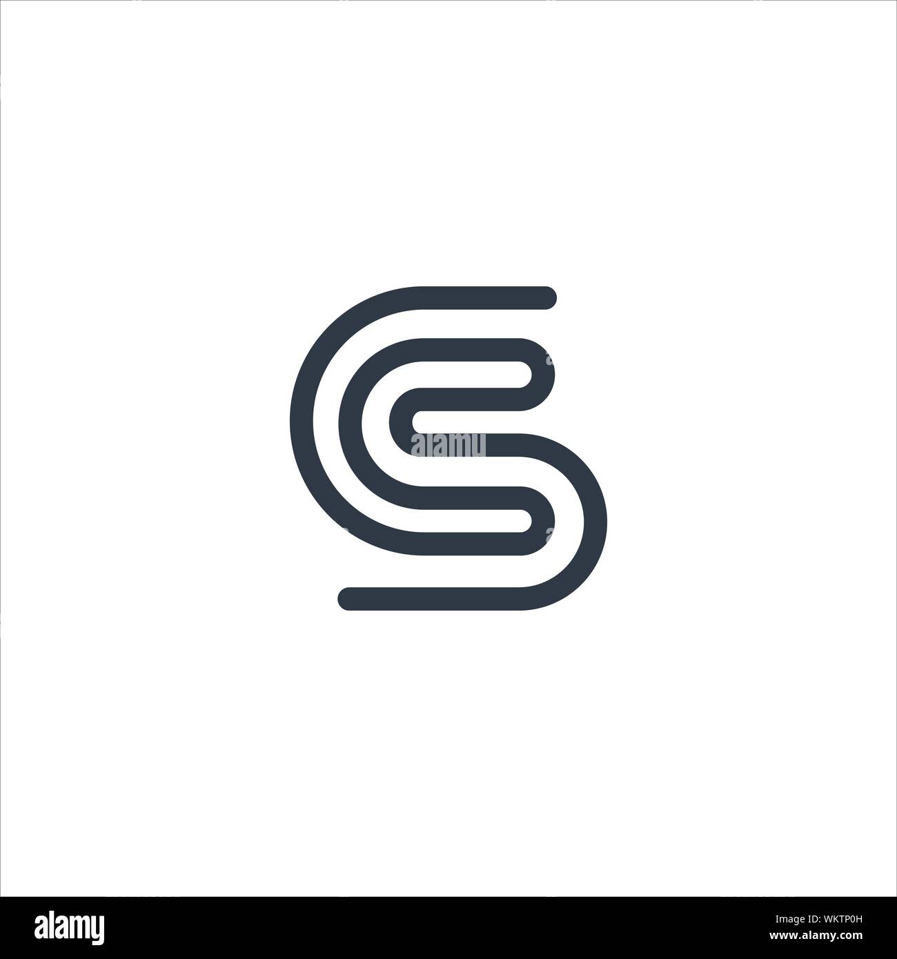 CS and SC creative initial based letter icon logo vector designs Stock ...