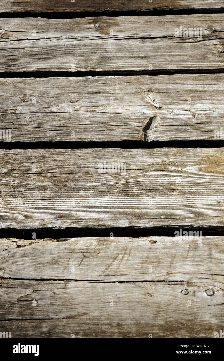 Perspective of old exterior rough wood plank deck,great background and ...