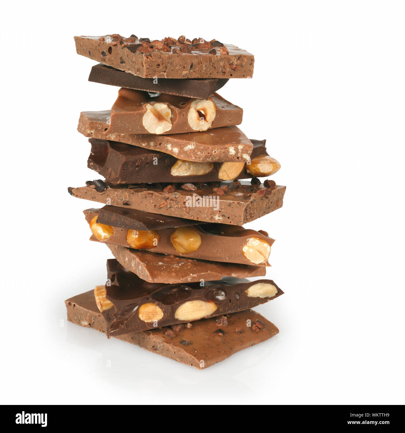 Nut chocolate stack dessert hi-res stock photography and images - Alamy