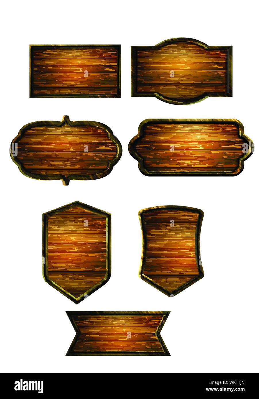 Vector realistic illustration of wooden signboard Stock Vector Image ...