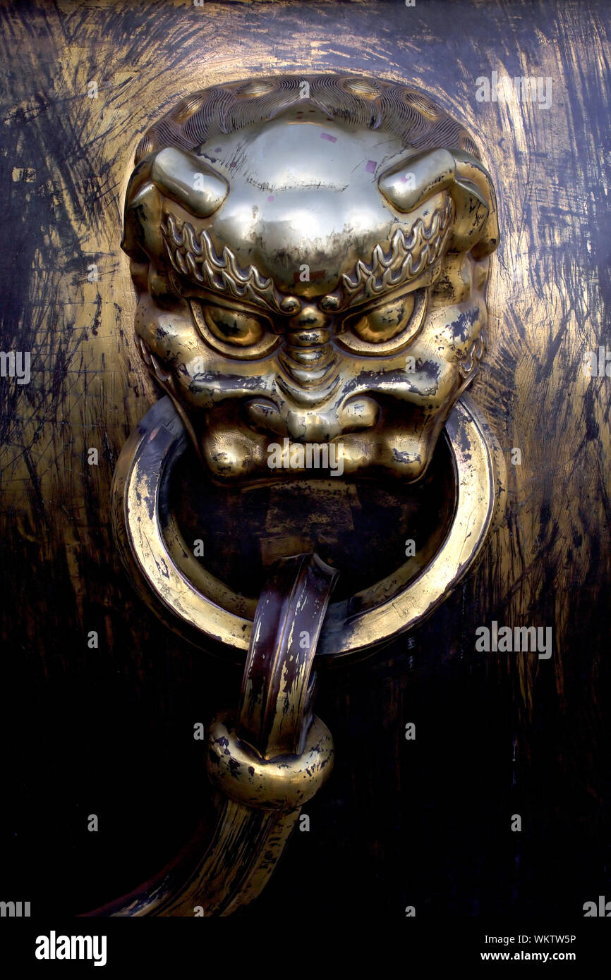 Chinese brass handle Stock Photo - Alamy