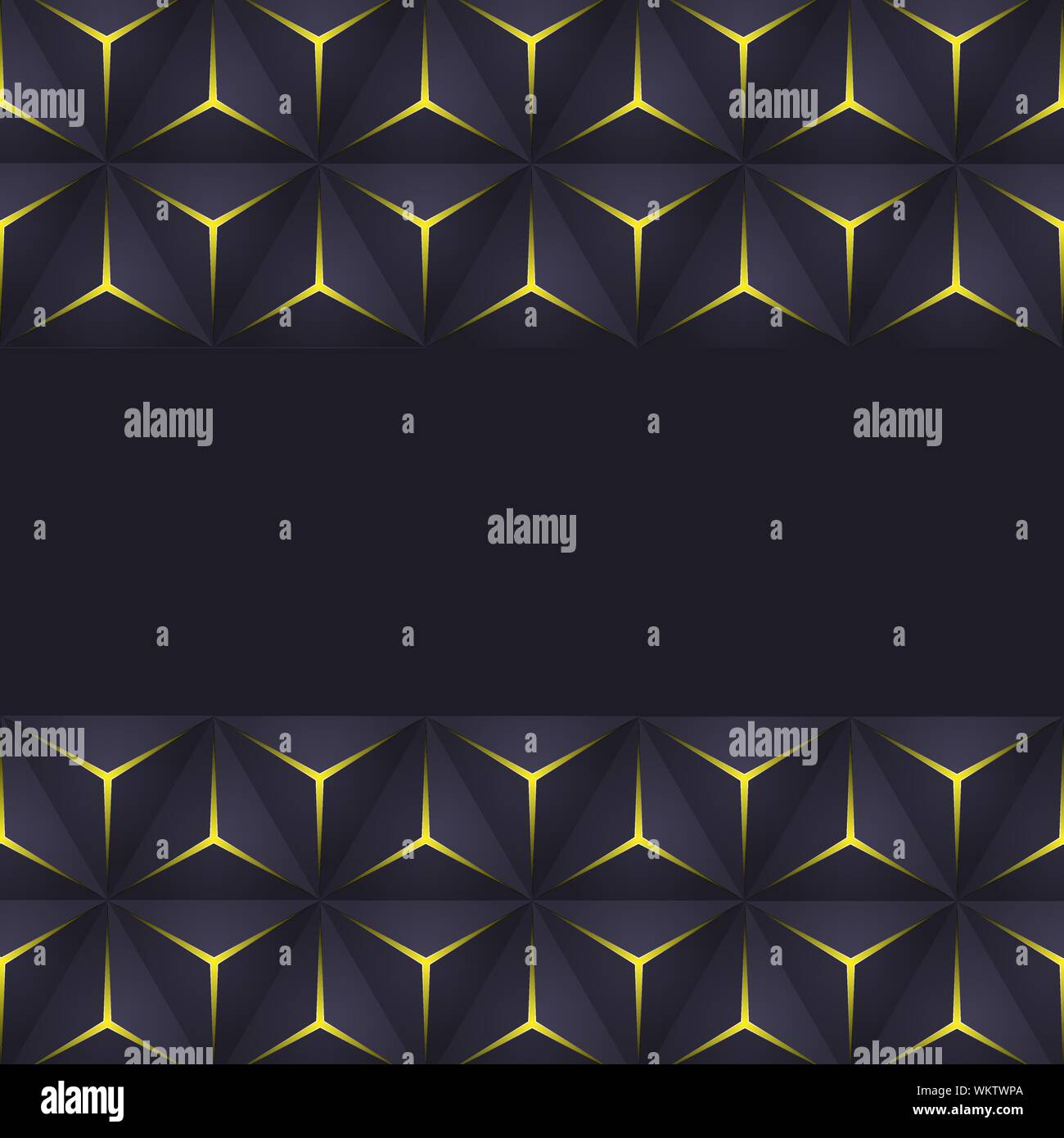 Horizontal triangle elements frame with yellow shine lines Stock Vector ...