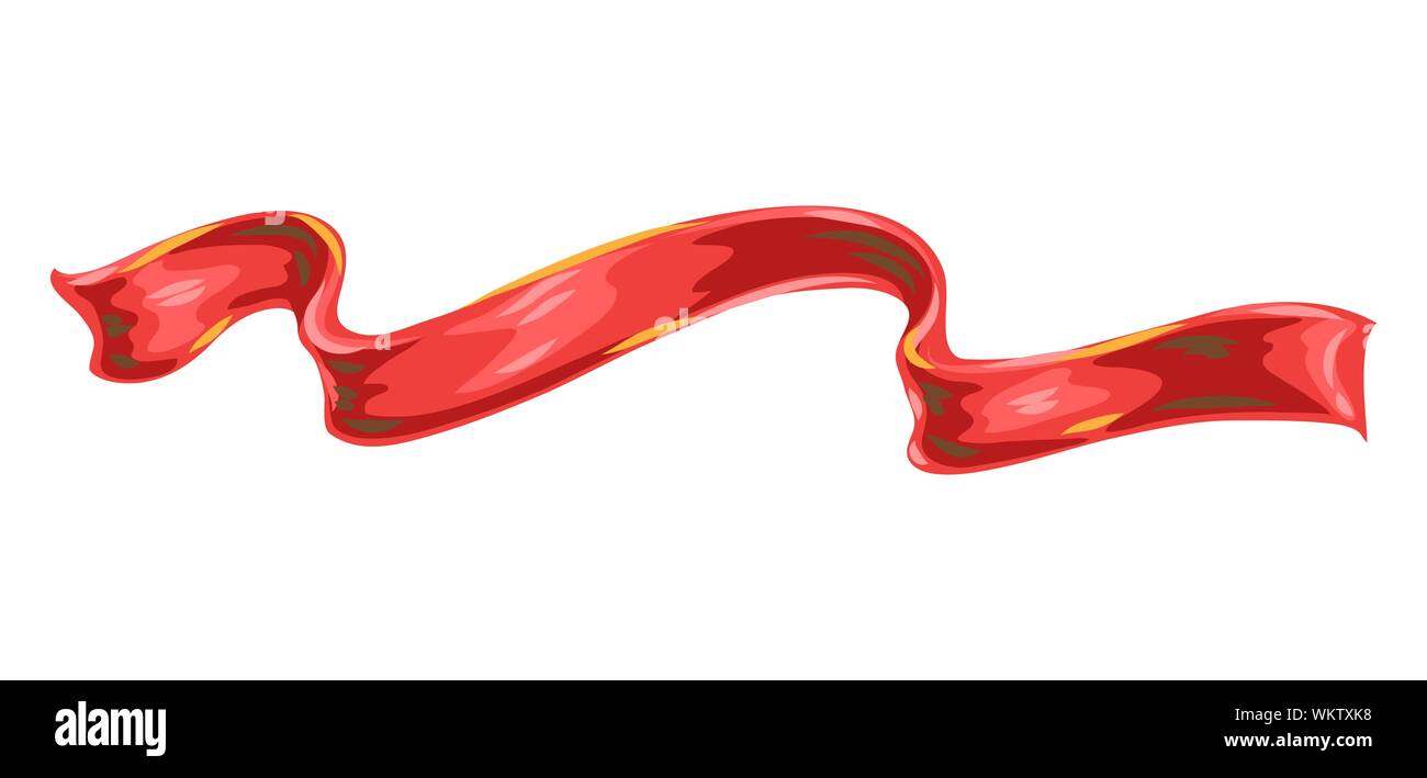 Illustration of red ribbon Stock Vector Image & Art - Alamy