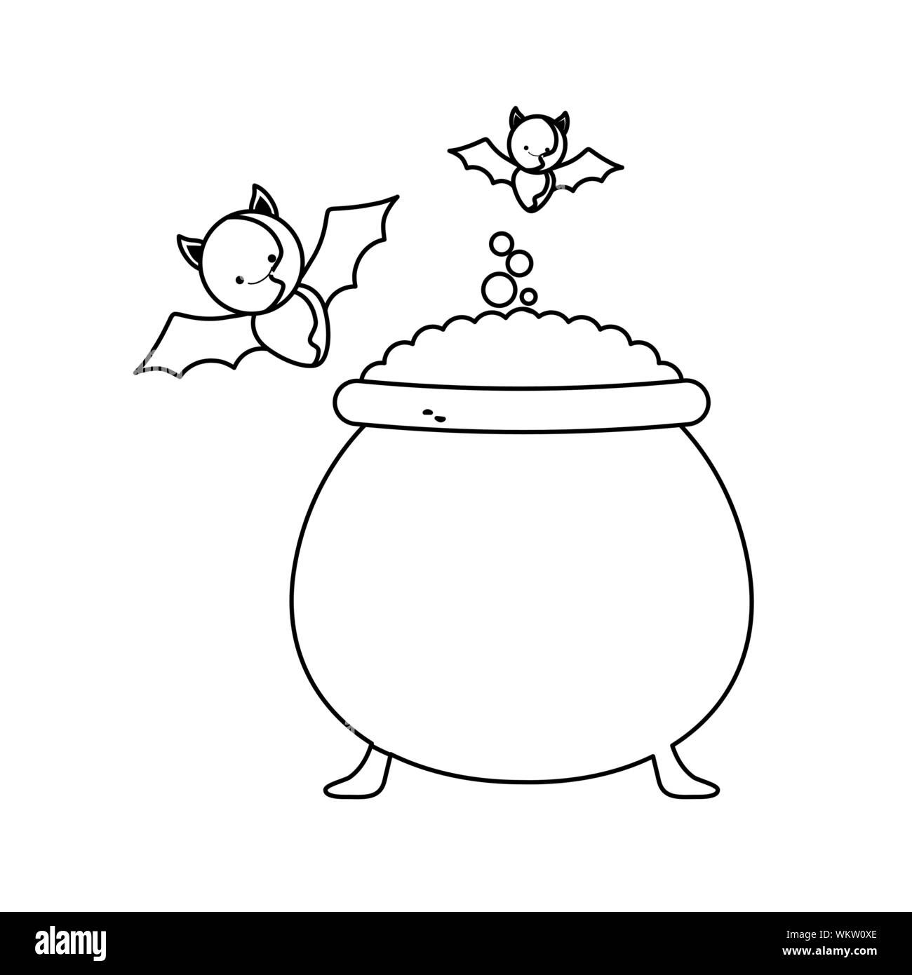 Flying Cauldron Stock Vector Images - Alamy