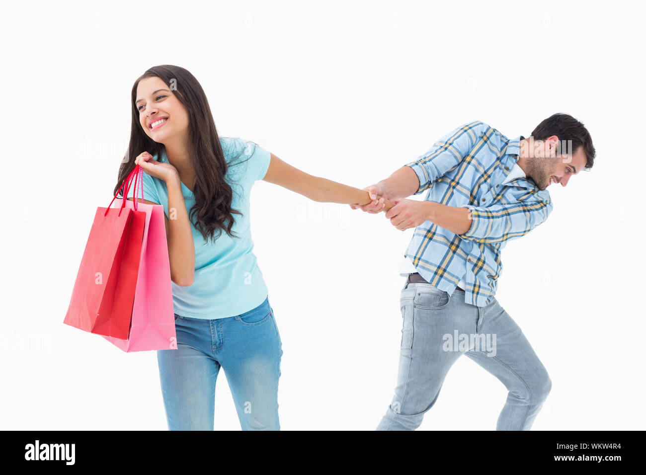 Woman bags humor Cut Out Stock Images & Pictures - Alamy