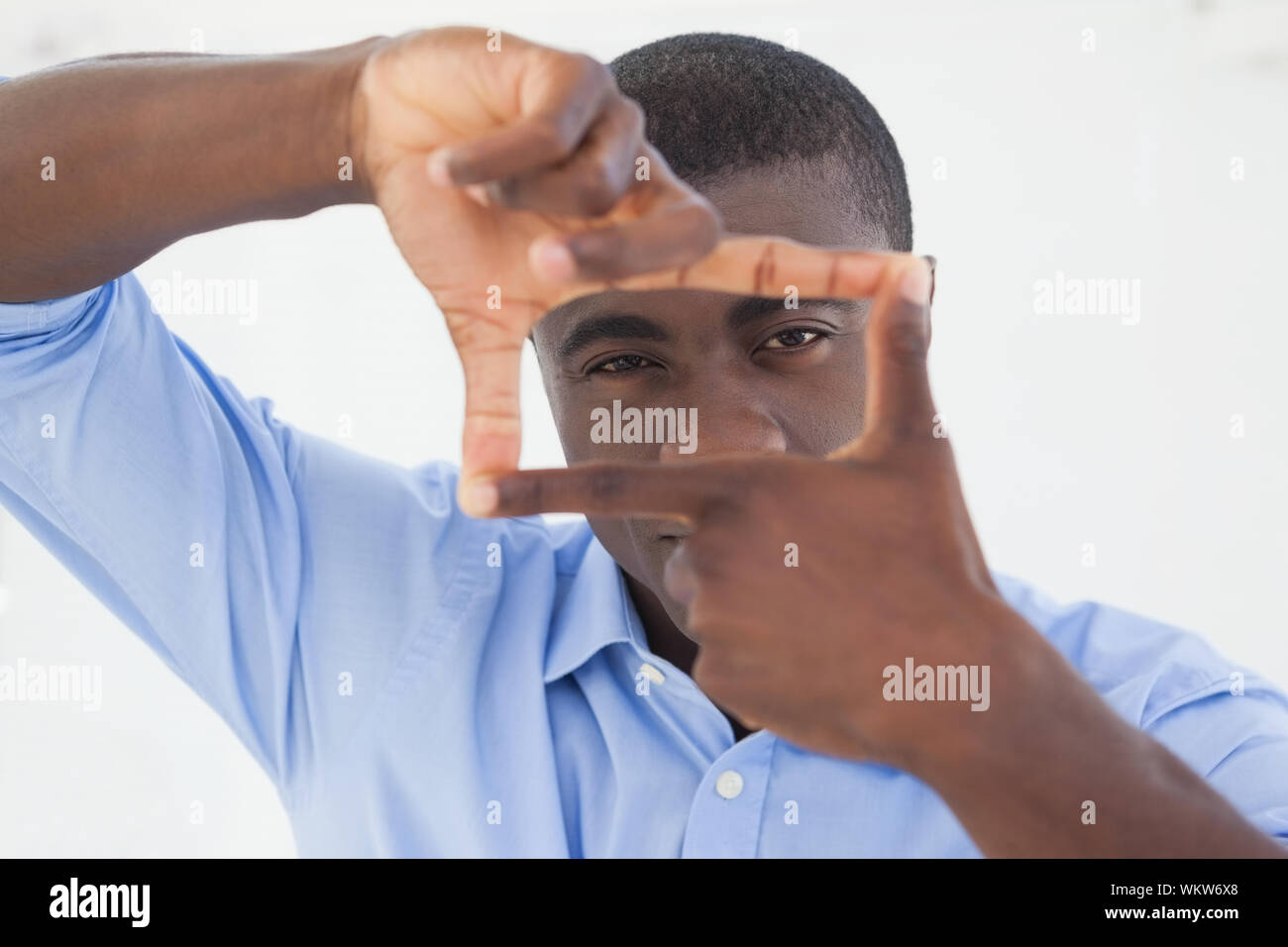 Businessman hands framing hi-res stock photography and images - Alamy
