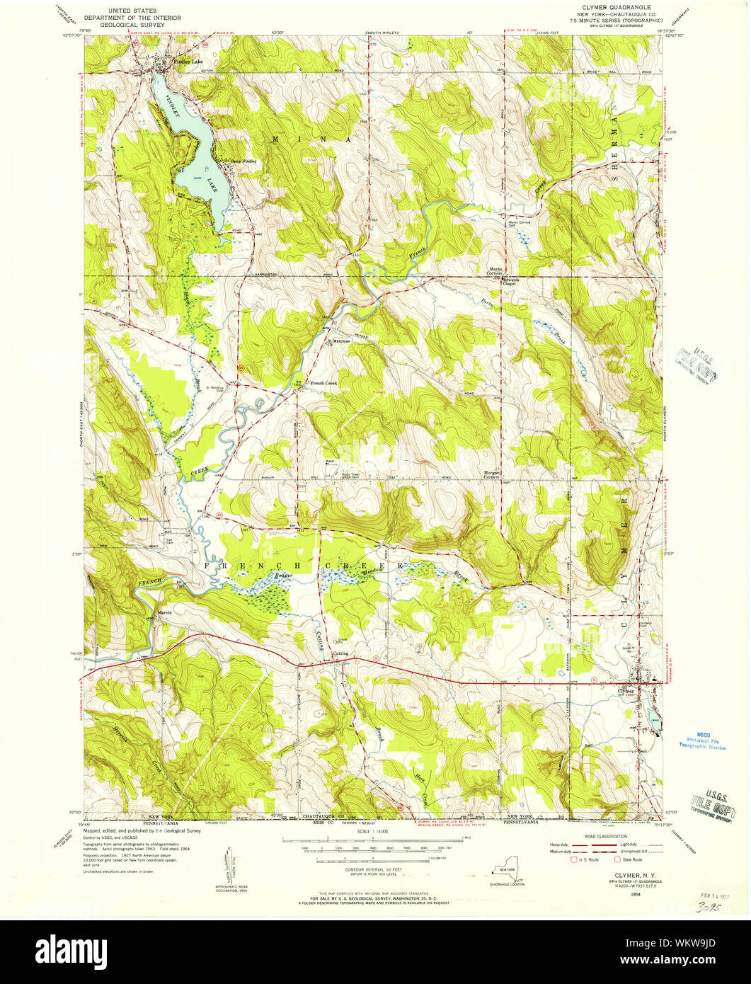 Map of clymer hi-res stock photography and images - Alamy