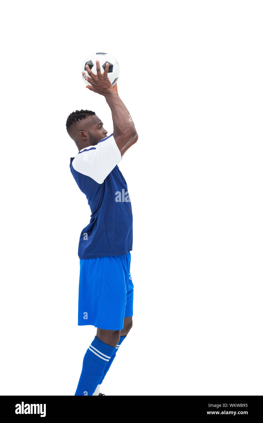 Adult football player throwing ball hi-res stock photography and images ...