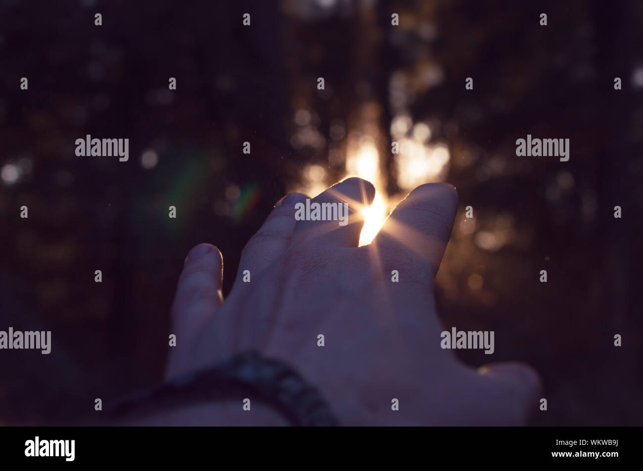 Shining hand hi-res stock photography and images - Alamy