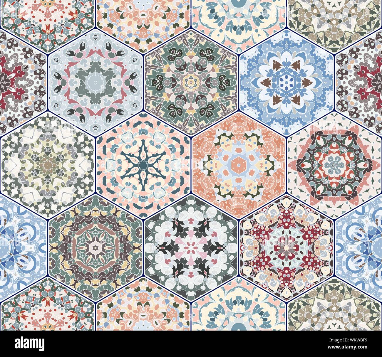 Hexagon tiles Stock Vector Images - Alamy