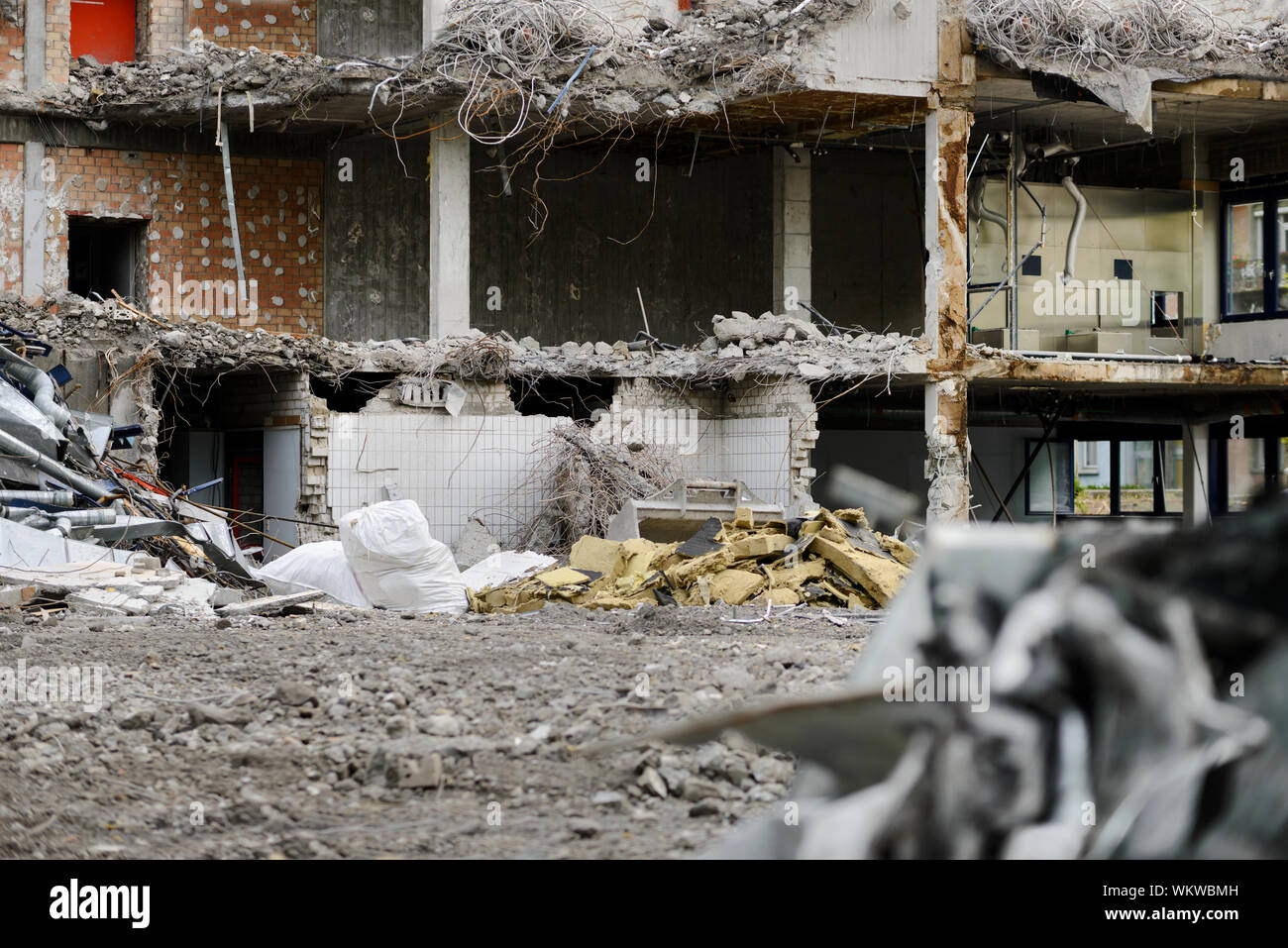 Demolition construction teardown building break down removal Stock ...