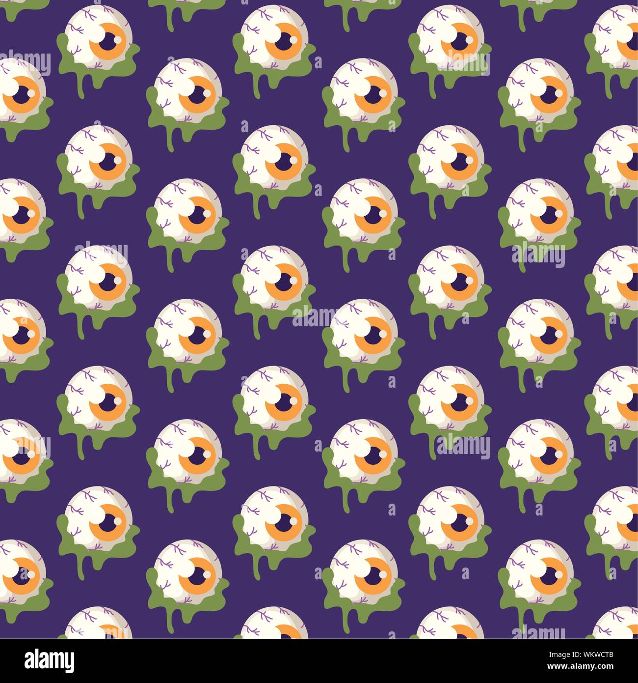 pattern of eyes scary halloween vector illustration design Stock Vector ...