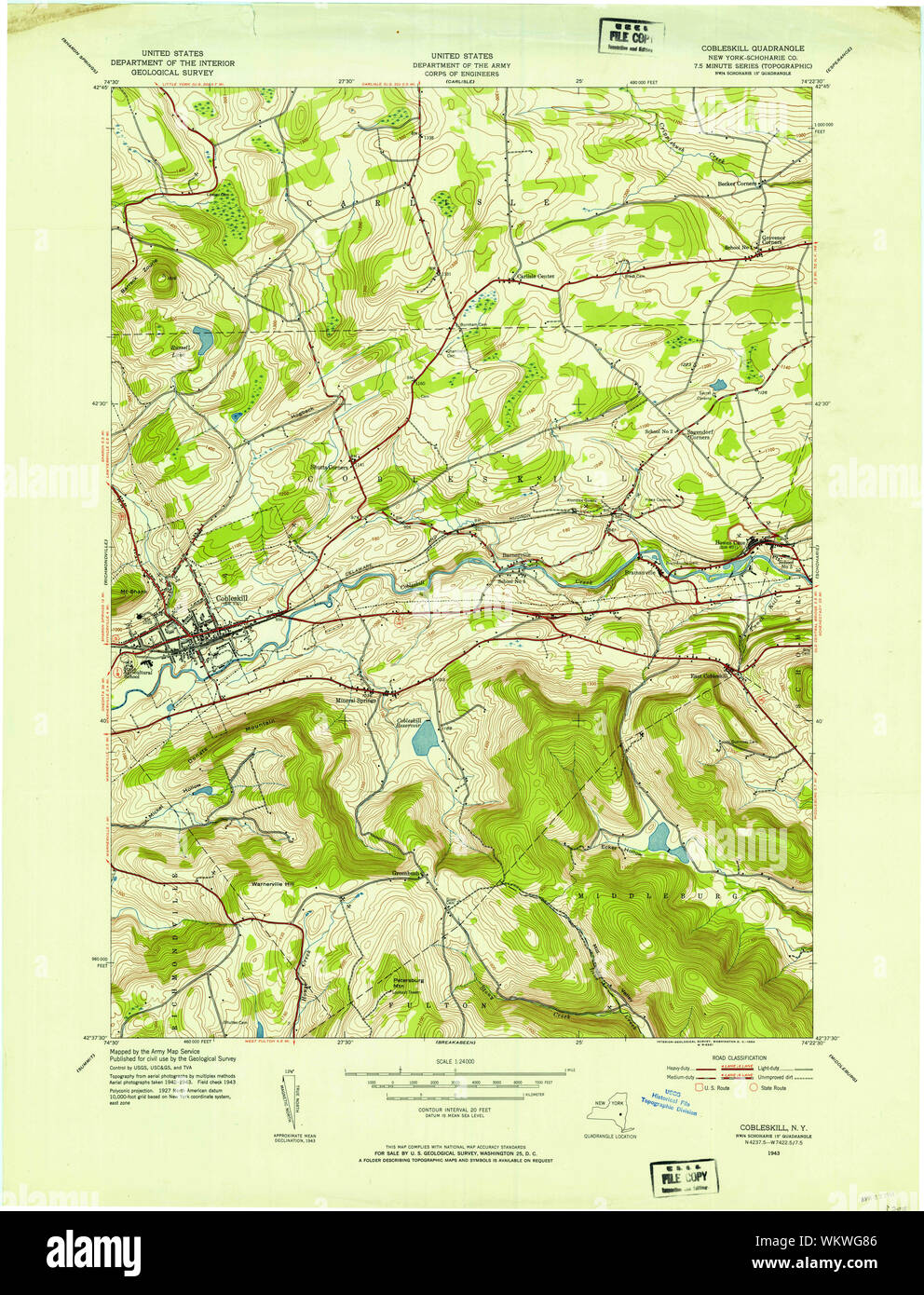 Map of cobleskill hi-res stock photography and images - Alamy