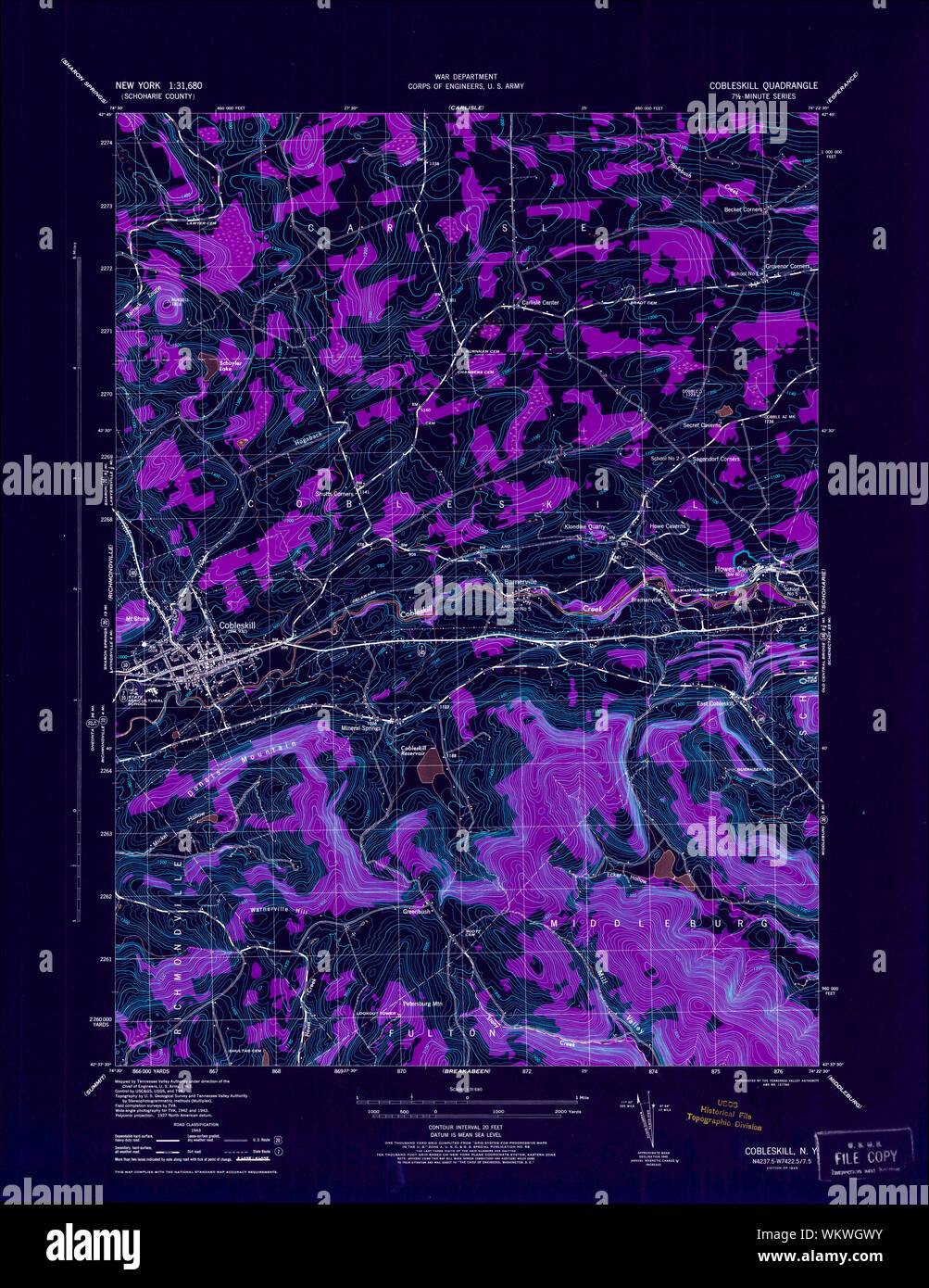 Cobleskill map hi-res stock photography and images - Alamy
