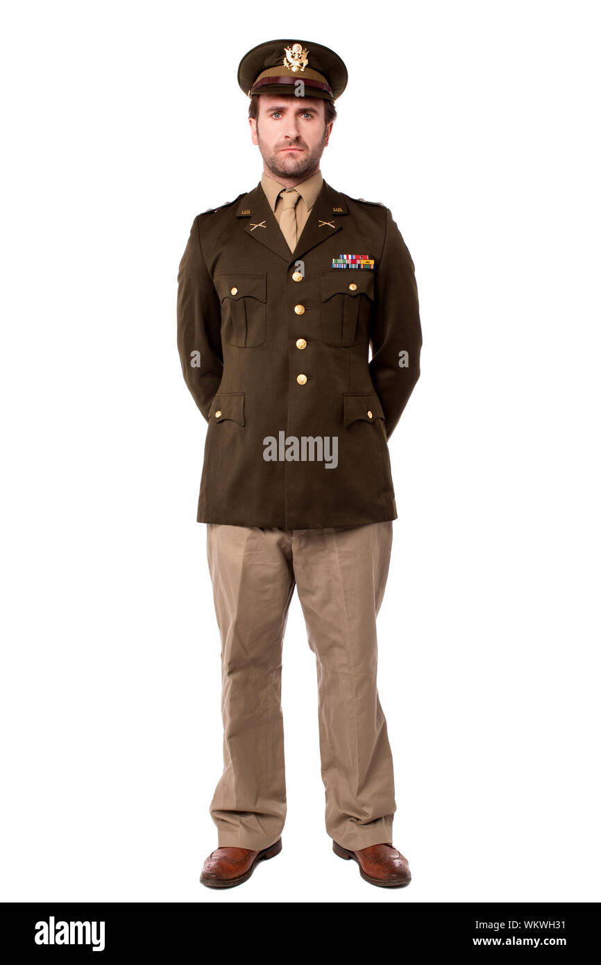 Young serious male officer Cut Out Stock Images & Pictures - Alamy