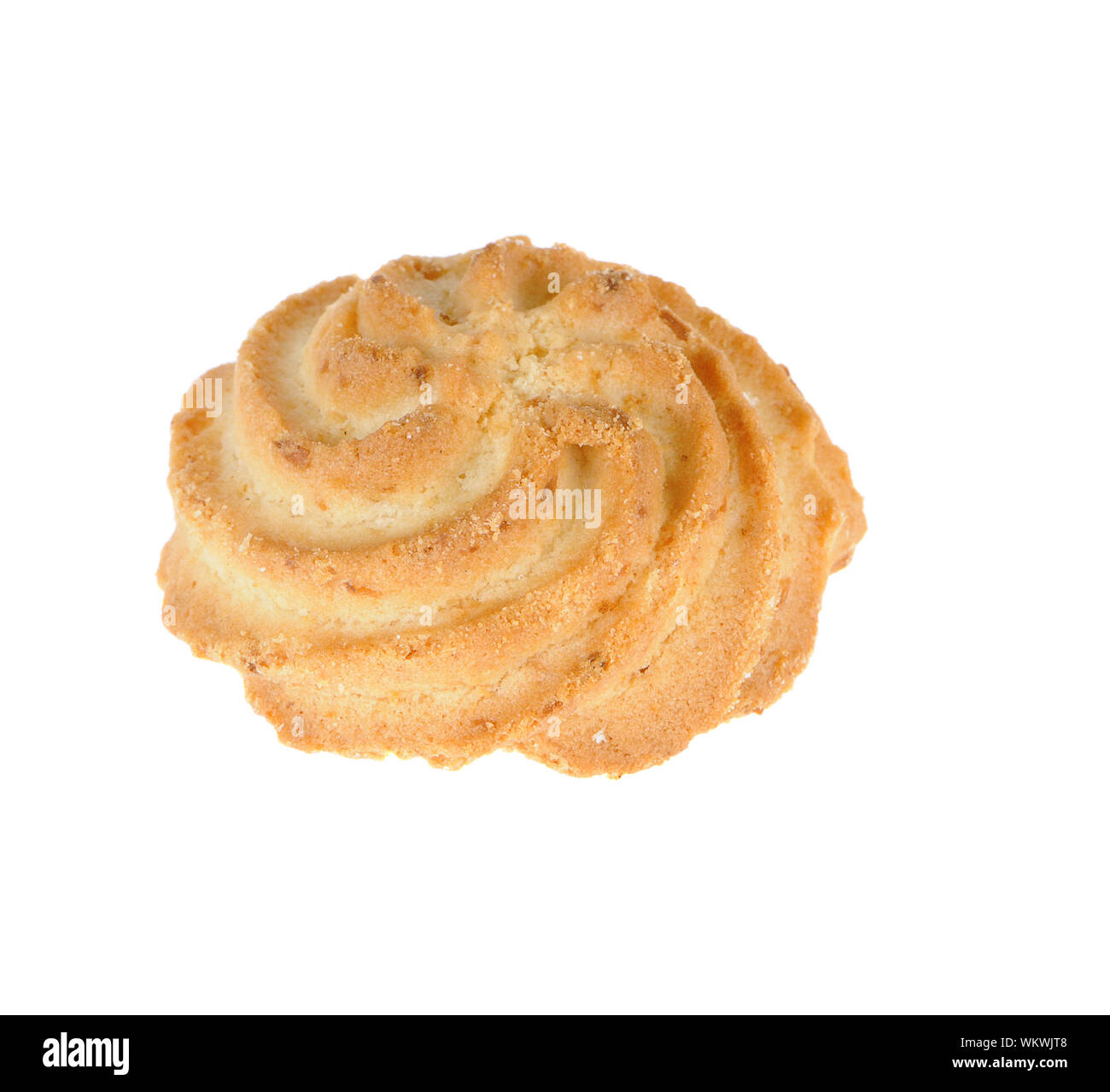 the golden cookies isolated on white background Stock Photo - Alamy