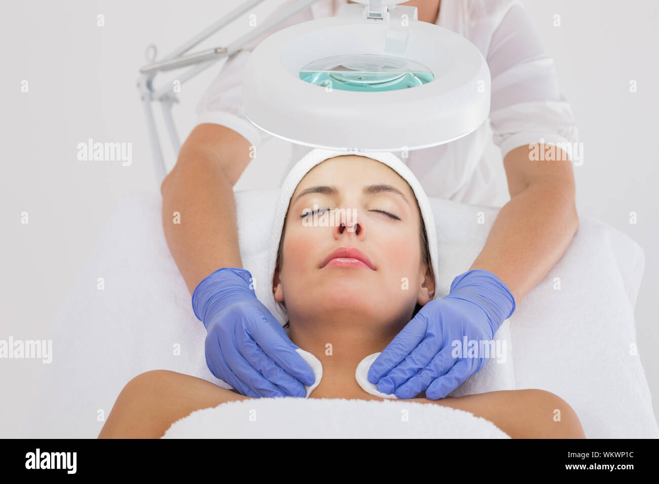 Woman cleaning neck hi-res stock photography and images - Alamy