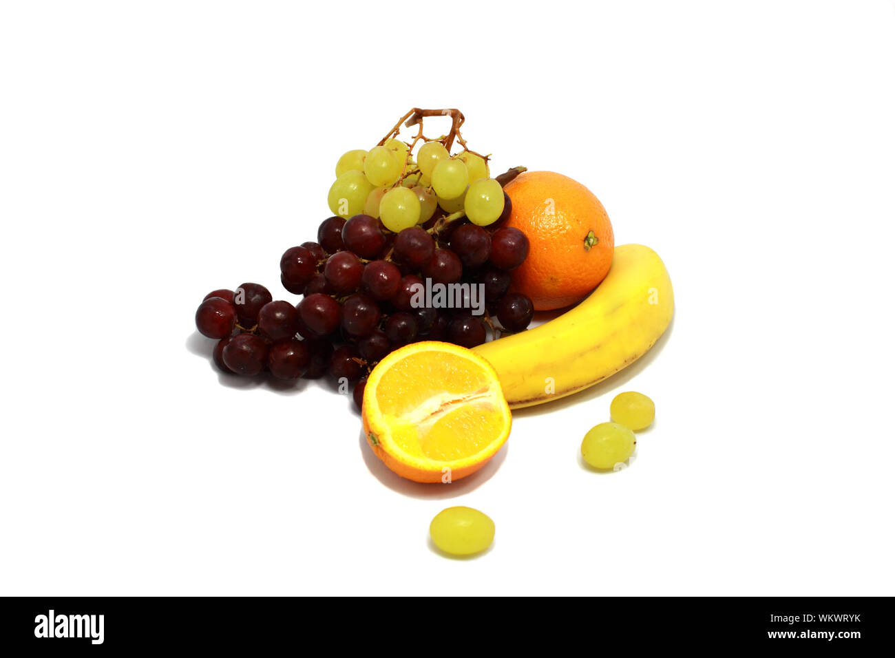 tropical fresh fruits isolated on white background Stock Photo - Alamy