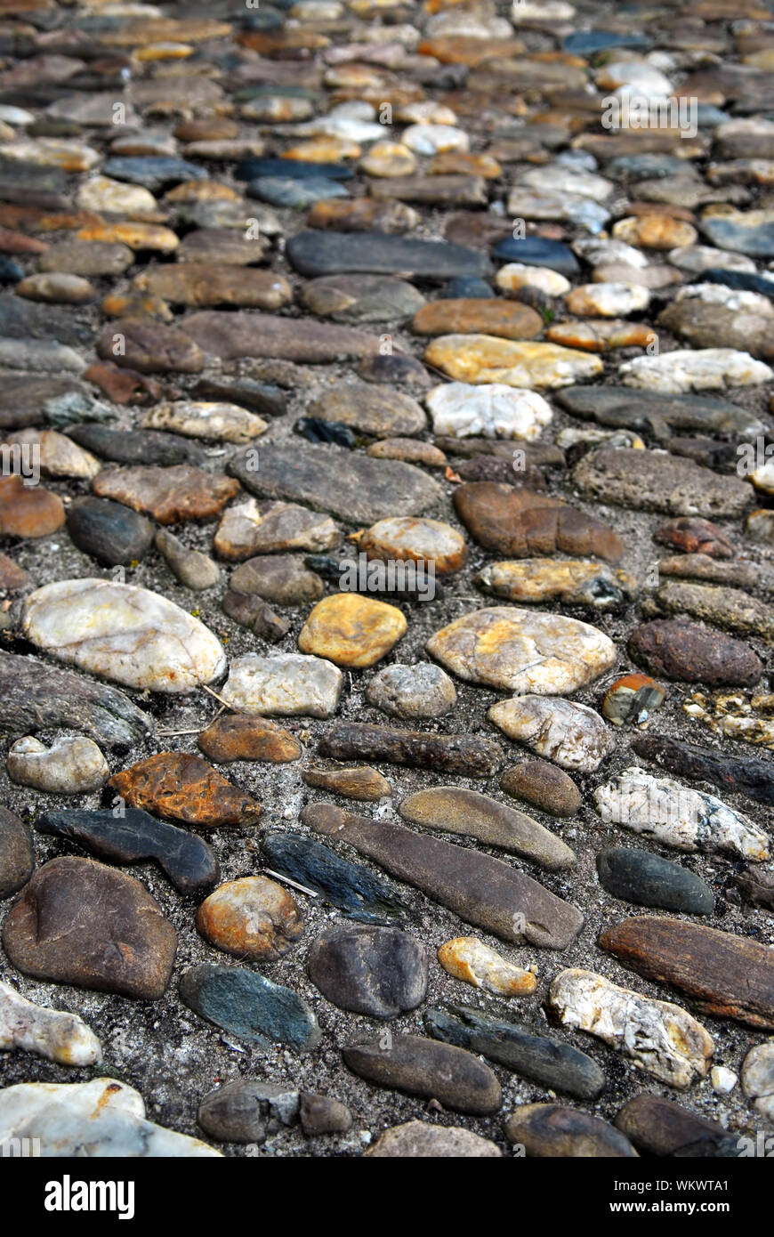 Abstract background of old medieval cobblestone pavement Stock Photo ...