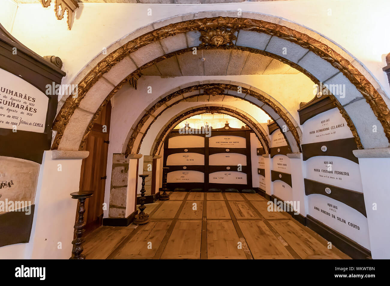 Oporto, Portugal - July 20, 2019: catacombs under Saint Francis church ...