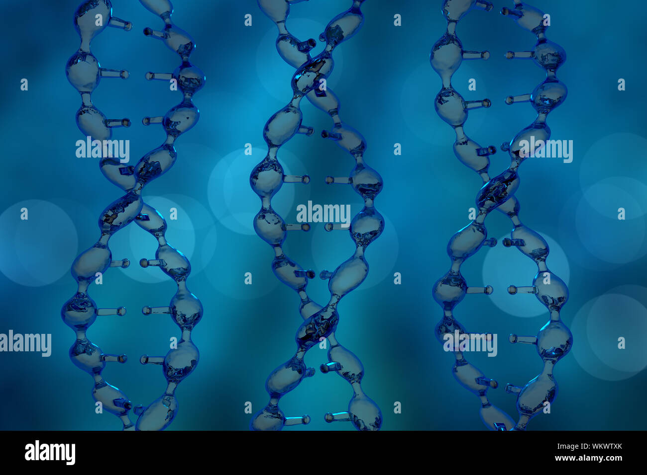 Abstract DNA strand double helix genetics 3D illustration Stock Photo ...