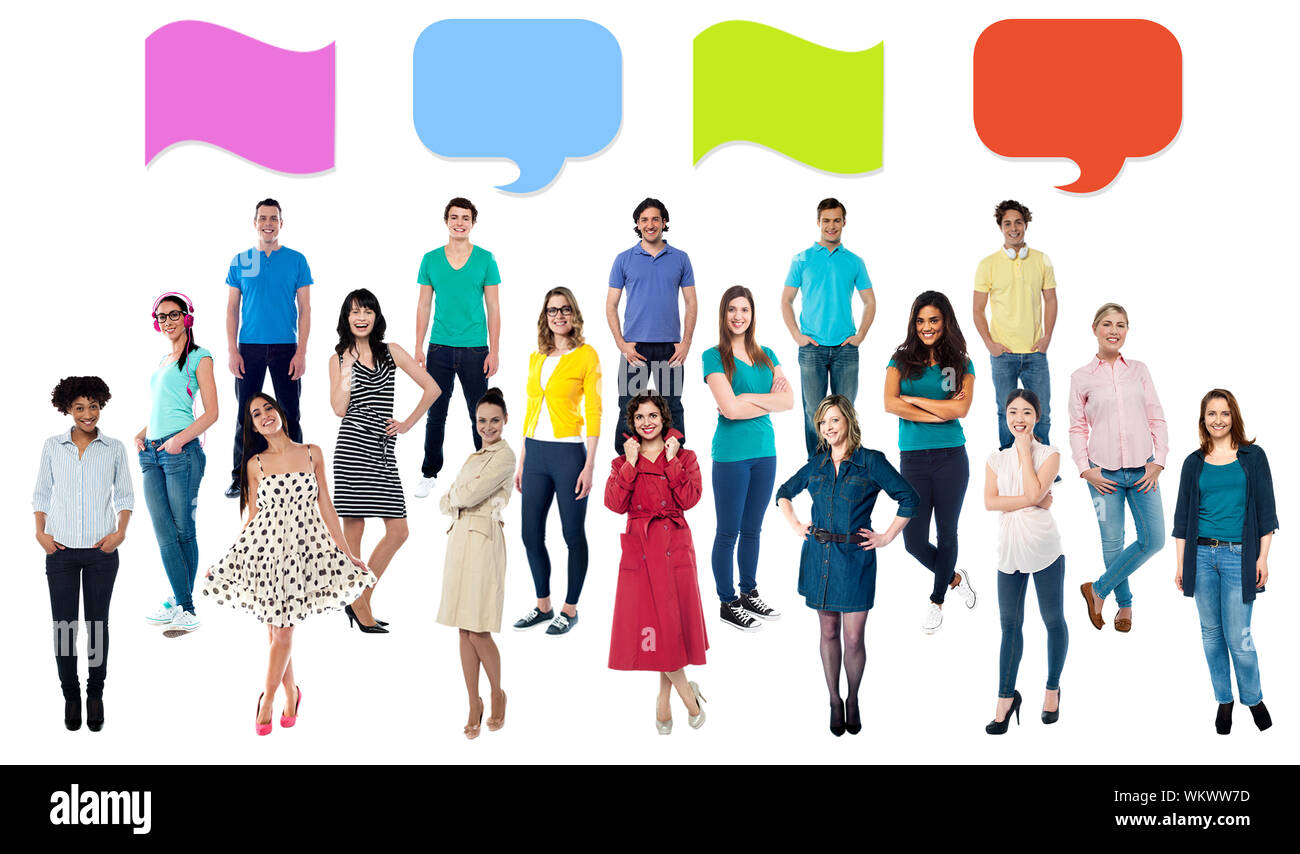 Diversified group of people with similar ideas Stock Photo - Alamy