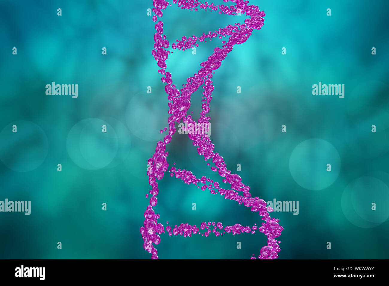 Abstract DNA strand double helix genetics 3D illustration Stock Photo ...