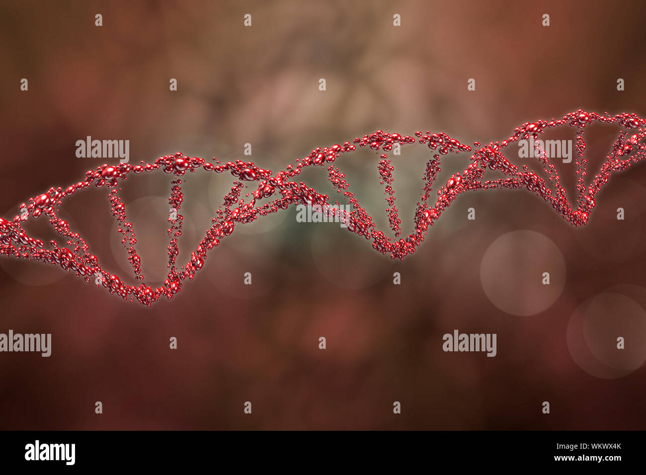 Abstract DNA strand double helix genetics 3D illustration Stock Photo ...