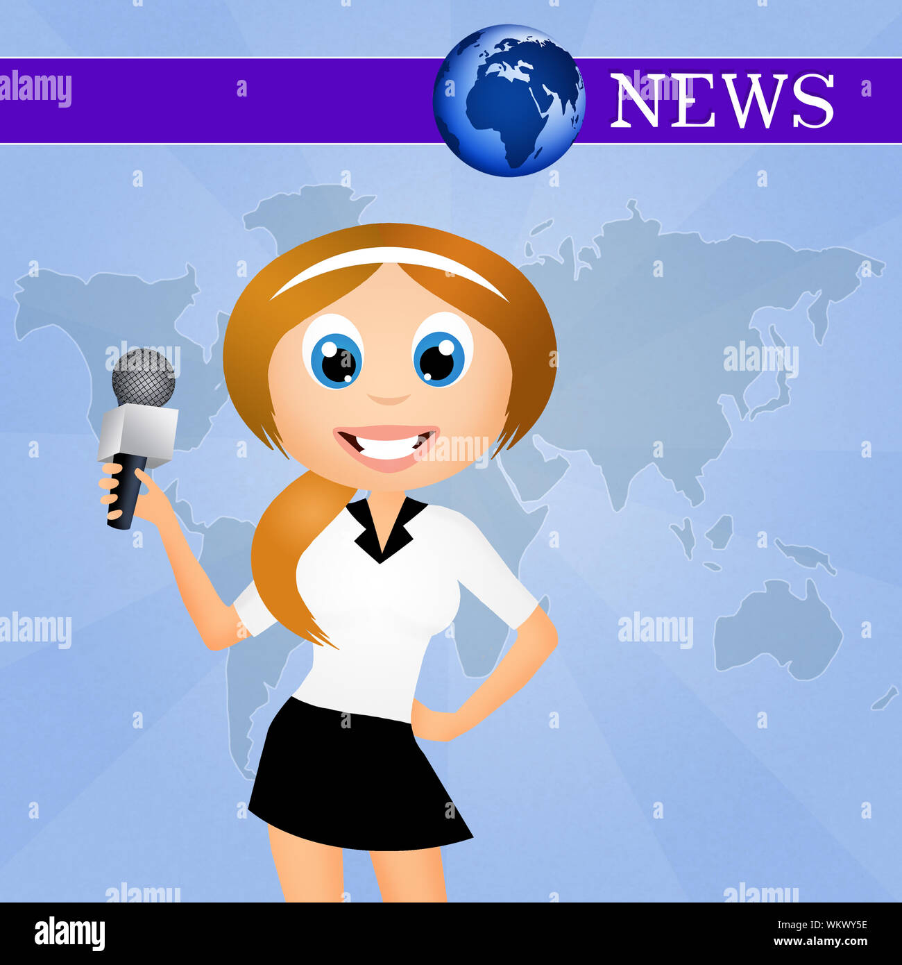 News studio female weather reporter hi-res stock photography and images ...