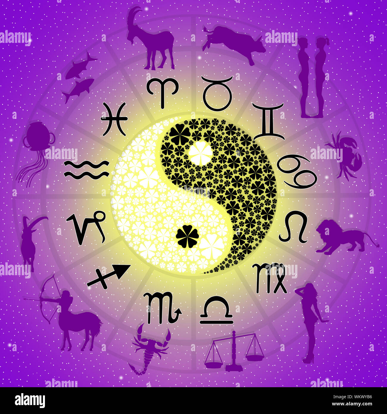 Astrology Twins Zodiac Horoscope Sign Stock Photos & Astrology Twins ...