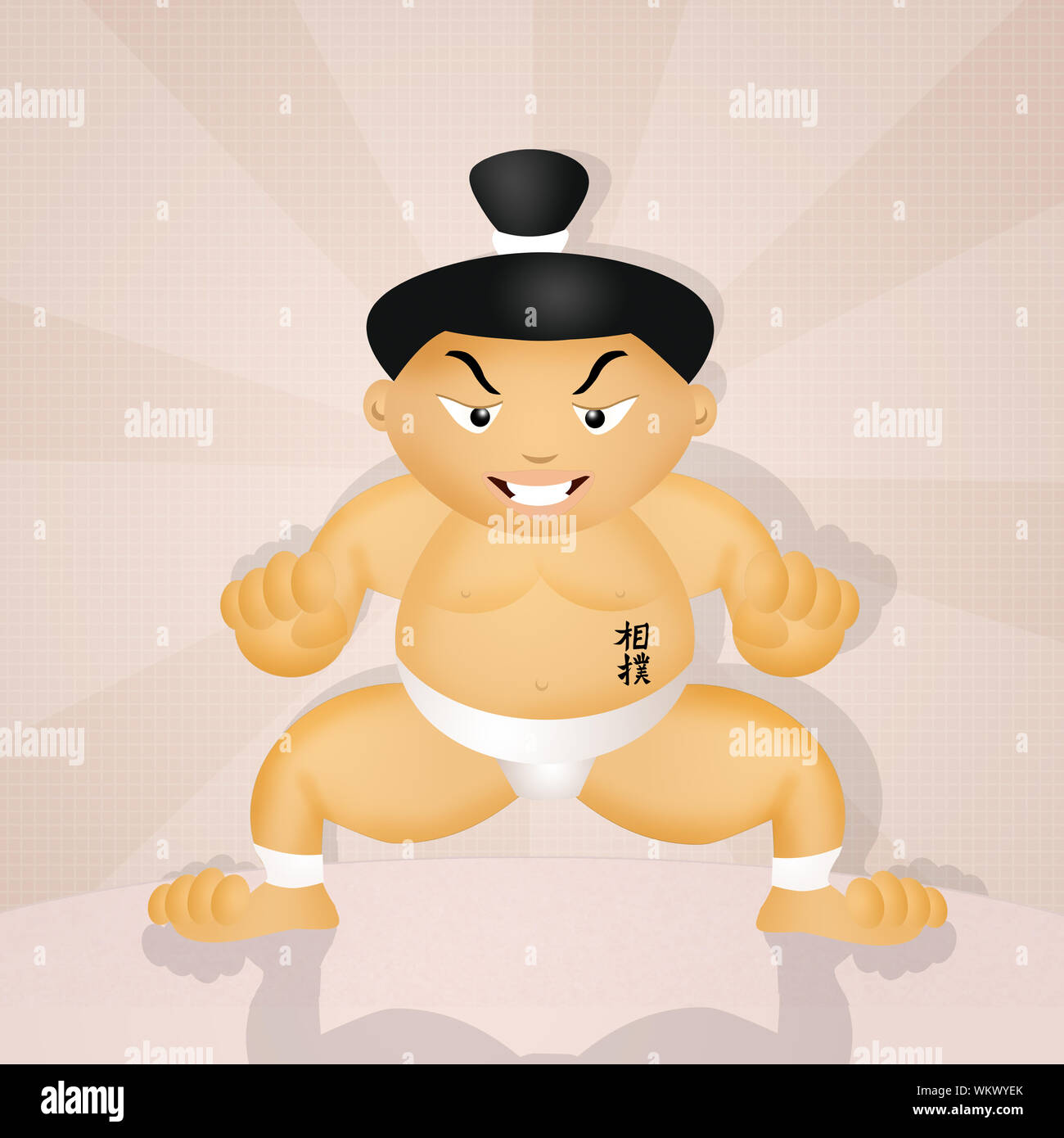 Sumo wrestler cartoon hi-res stock photography and images - Alamy